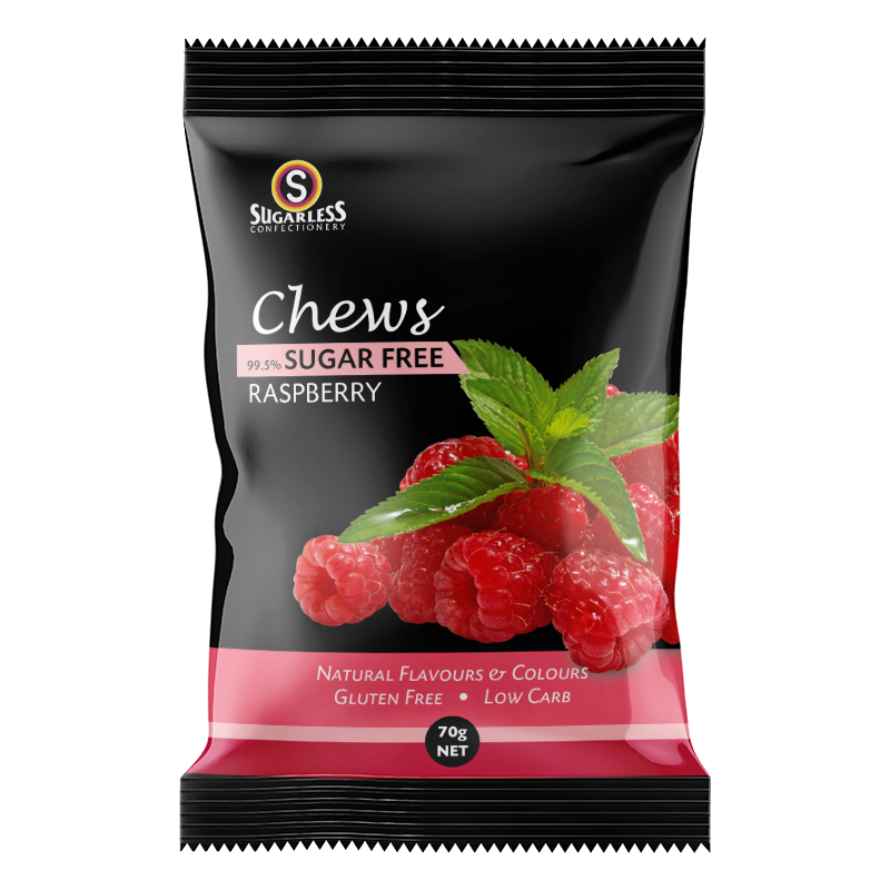 Sugarless Confectionery - Raspberry Chews – SG Smart Snacks
